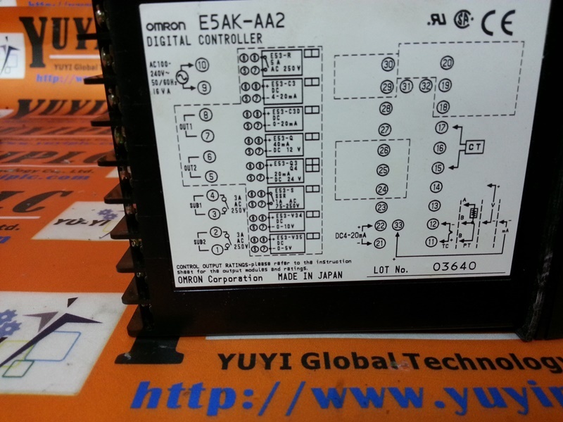 OMRON E5AK-AA2 DIGITAL CONTROLLER - 裕益科技自動化設備可程式編碼器PLC分散式控制系統DCS